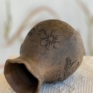 Short Clay Vase-v799 - Etsy