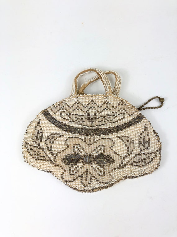 1930s Vintage Czechoslovakia Beaded Purse Butterfly E… - Gem