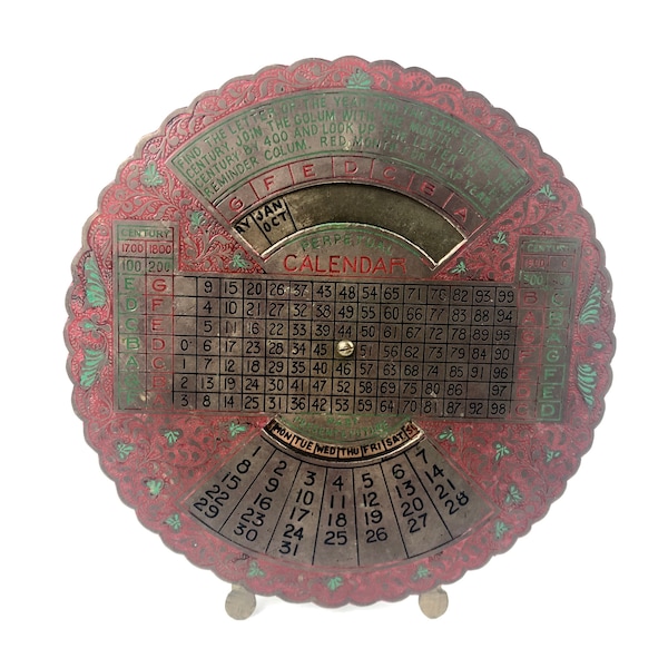 Brass Perpetual Calendar - Etsy