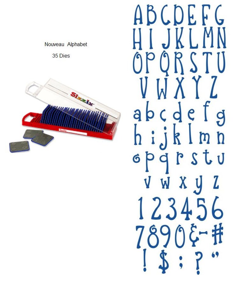 SIZZIX ALPHABET 35 Die Sets for Die Cutting Machine Big Shot Vagabond ...