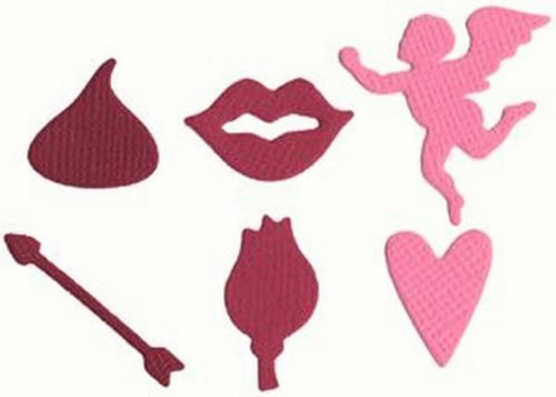 New Quickutz LOVE SHAPES DIE Cutter Set W 6 Dies Heart Cupid - Etsy