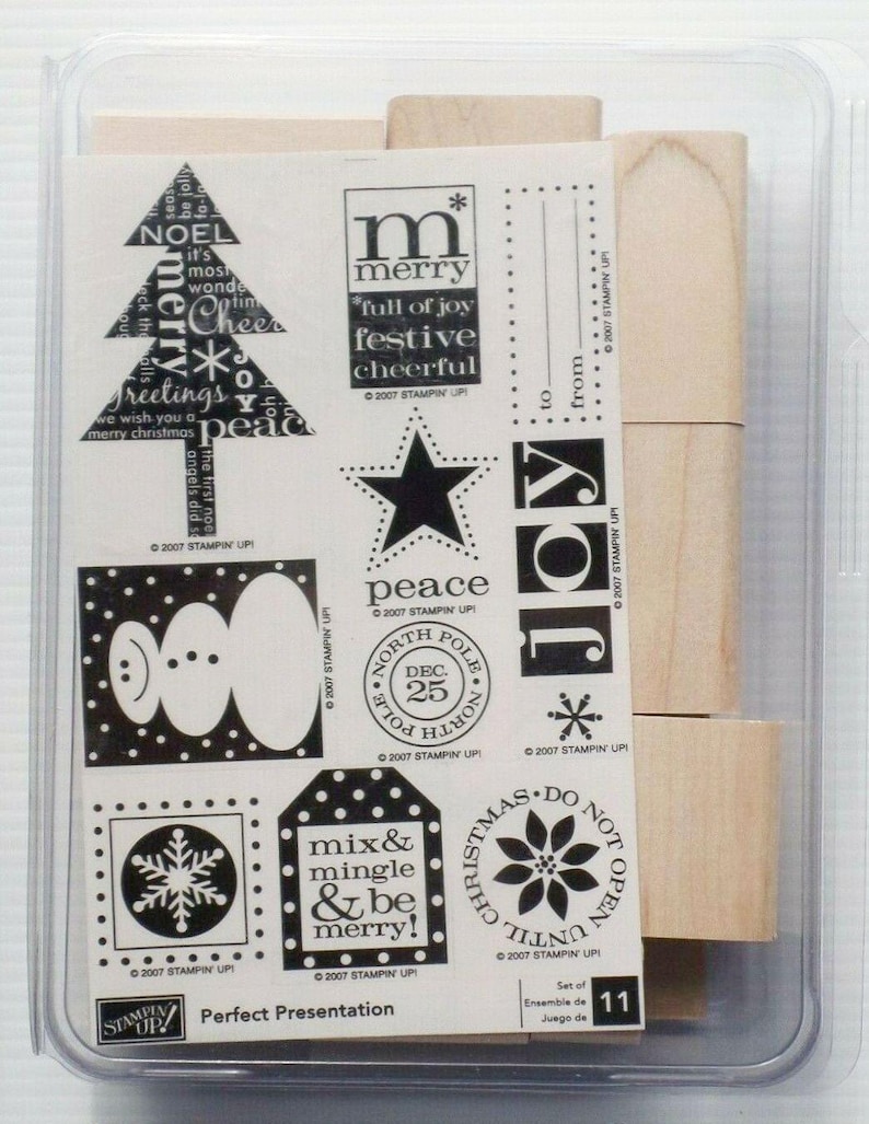 New STAMPIN' up HOLIDAY & CHRISTMAS Stamp Sets Wood Mount Rubber Stamps ...