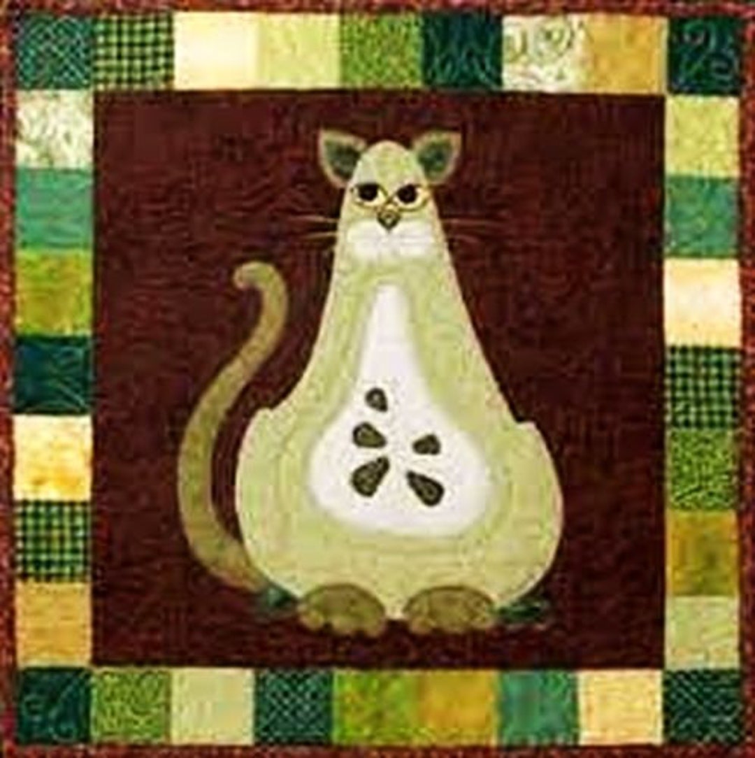New BOSCAT GARDEN Patch Cats QUILT Pattern Block Two by Helene Knott ...