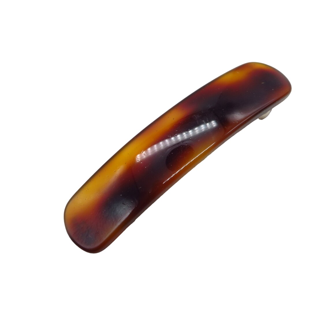 Vintage Tortoise Shell Plastic Hair Barrette 3 Inches - Etsy