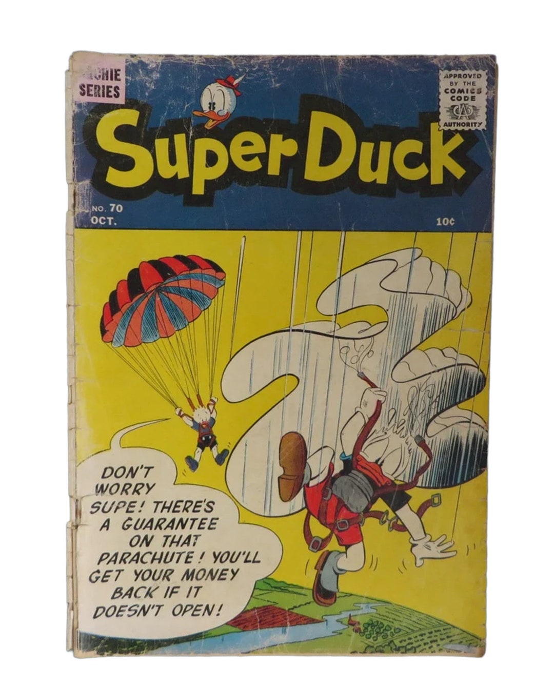 Vintage SUPER DUCK Comic Book, 1950's Archie Comics, Vol. 1, No. 70 ...
