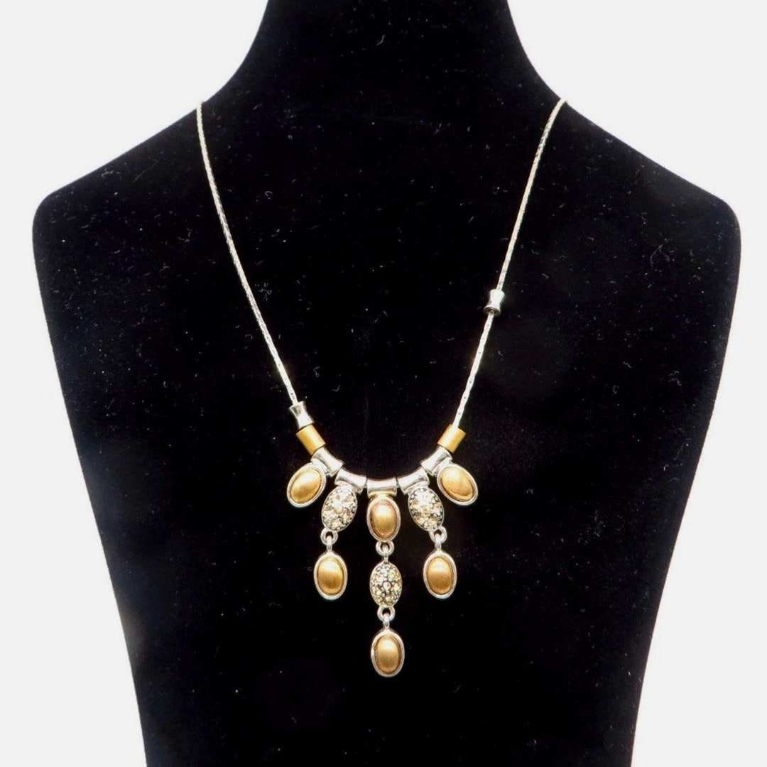 Vintage Necklace, Liz Claiborne Gold Tone Sliding Charms Necklace ...