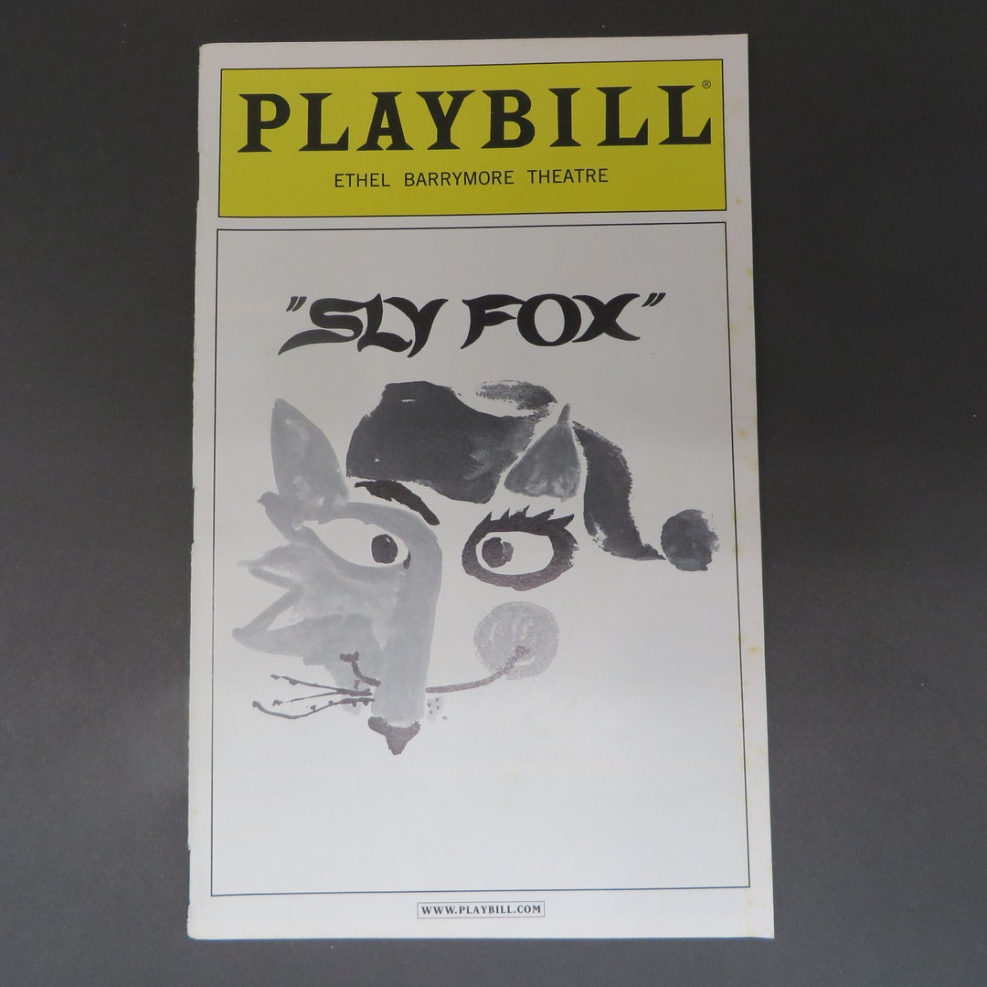Vintage Broadway Playbill, SLY FOX Ethel Barrymore Theatre 2004 - Etsy