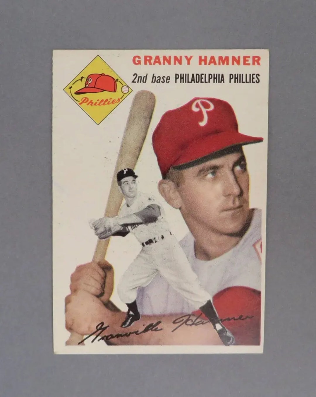Granny Hamner Baseball Card Vintage 1954 Topps 24 Philadelphia Phillies ...