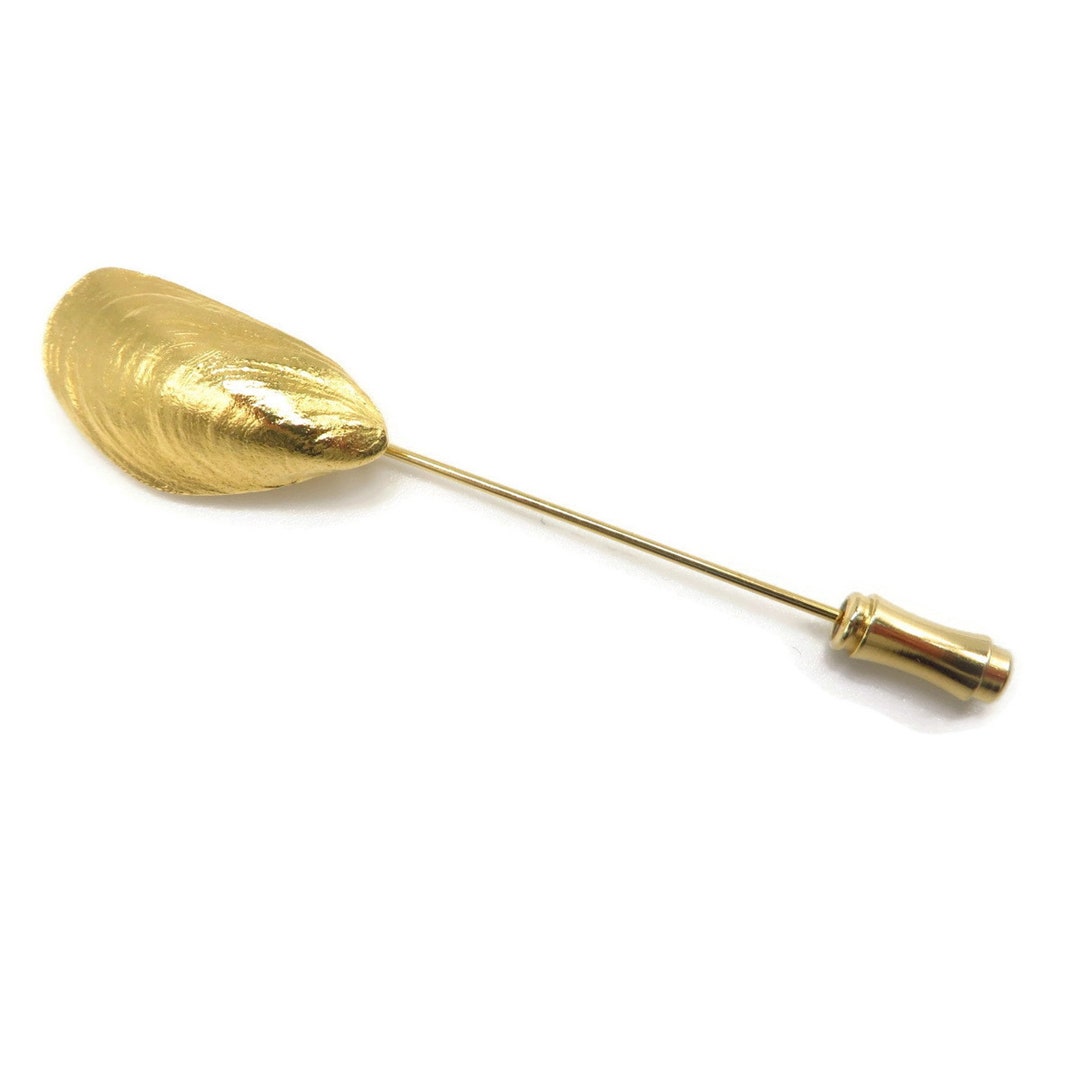Trifari Sea Shell Stick Pin, Gold Tone Lapel Pin, Vintage Jewelry - Etsy