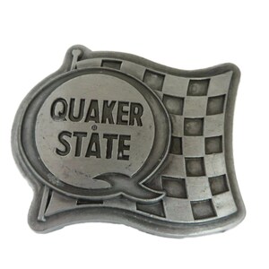 Vintage Quaker State Belt Buckle, Pewter Buckle, Gift for Him - Etsy