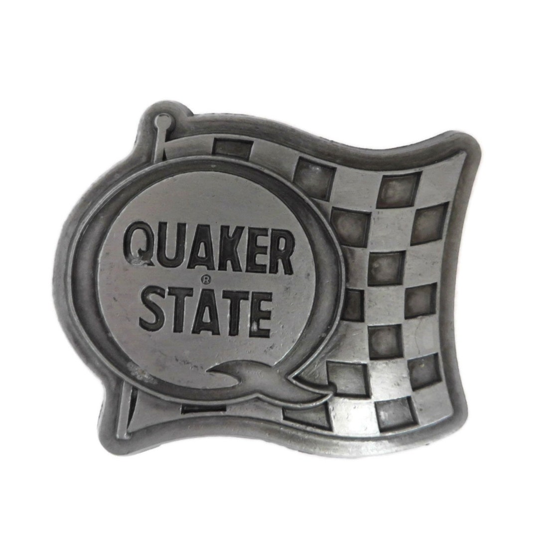 Vintage Quaker State Belt Buckle, Pewter Buckle, Gift for Him - Etsy