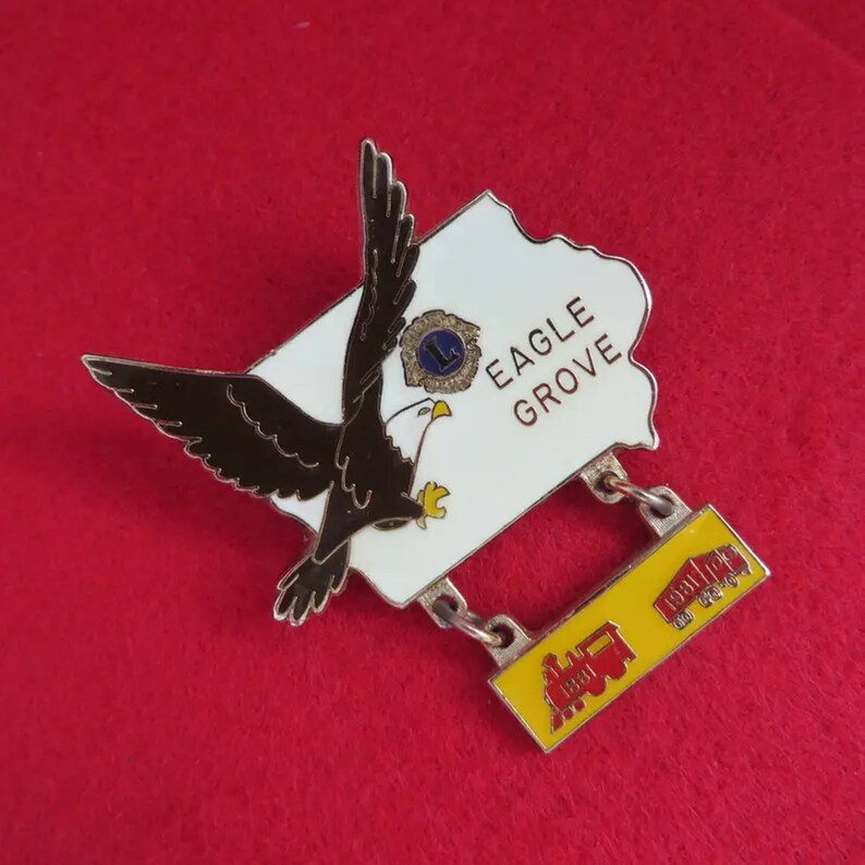 Vintage Souvenir Iowa Tac Pin Eagle Grove Lion's Club Tac - Etsy