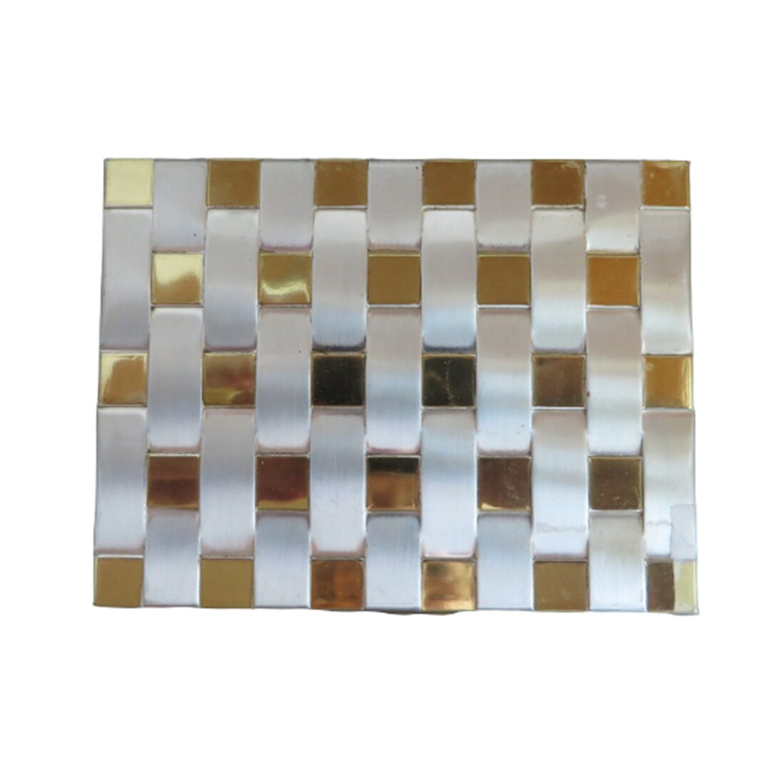Vintage Compact Gold and Silver Tone Checkerboard Makeup Case With Comb ...