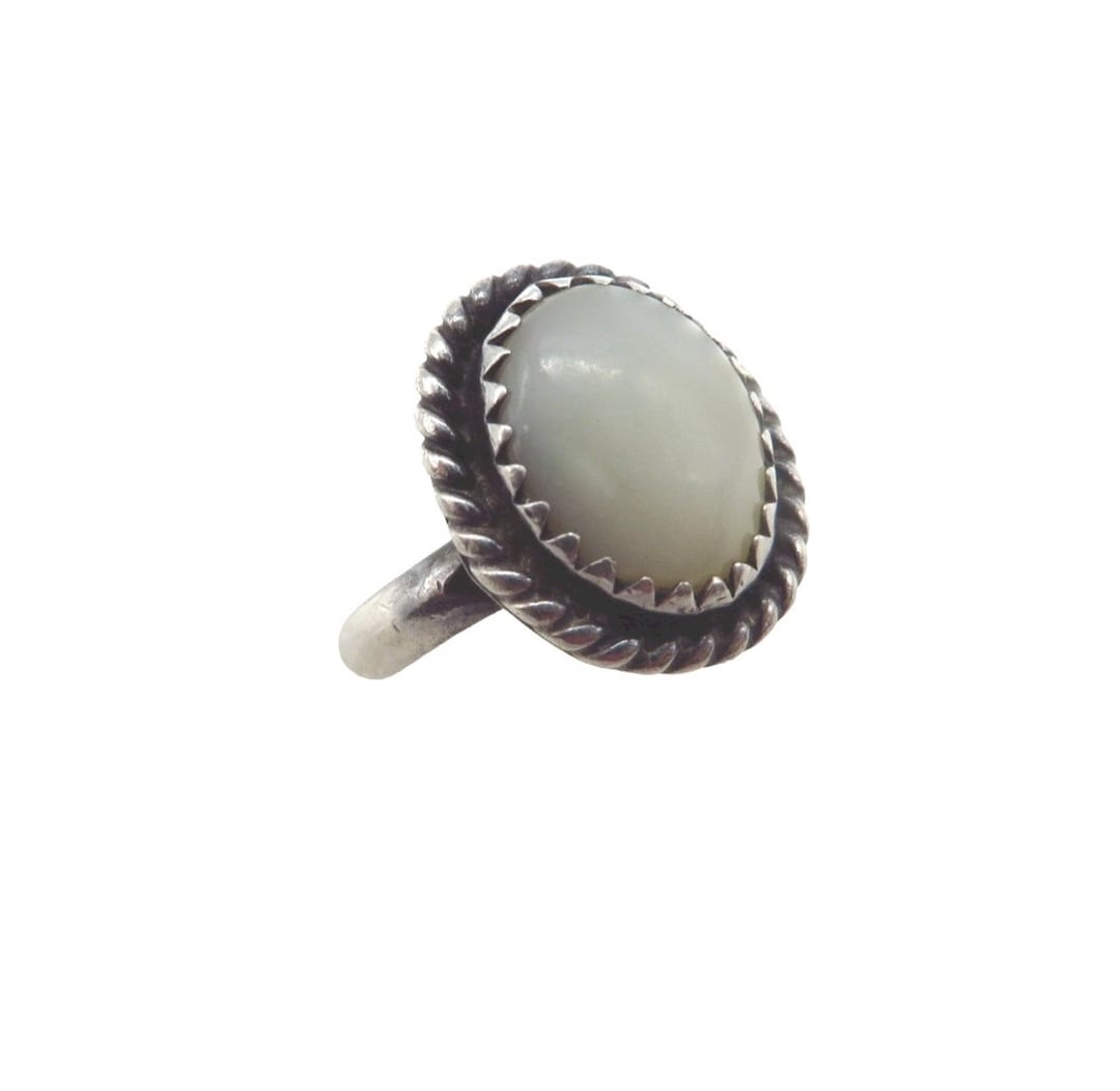 Sterling Silver Moonstone Ring Vintage Native American Jewelry, Size 3 ...