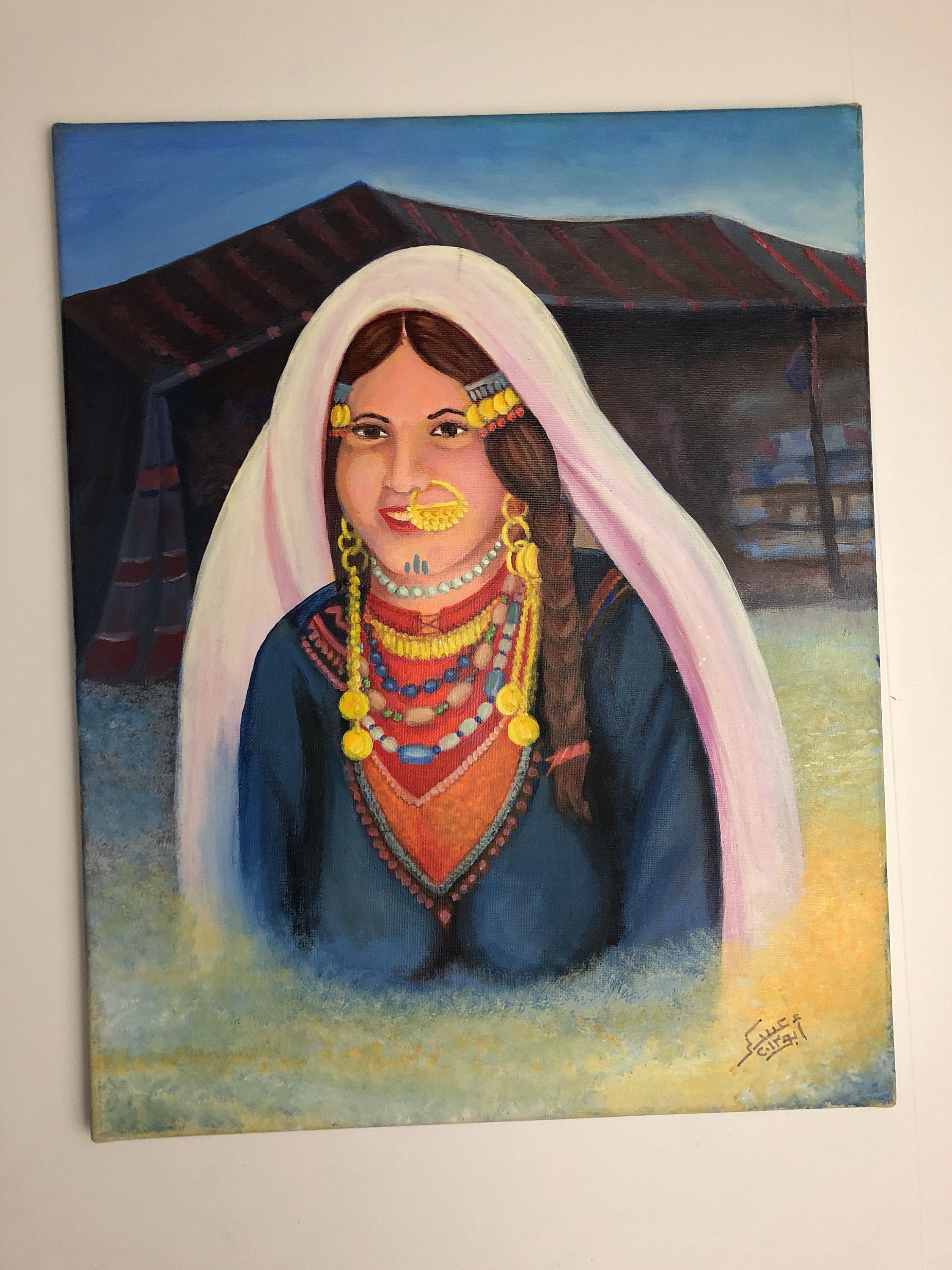 Original Acrylic & Oil Painting traditional Dress - Etsy