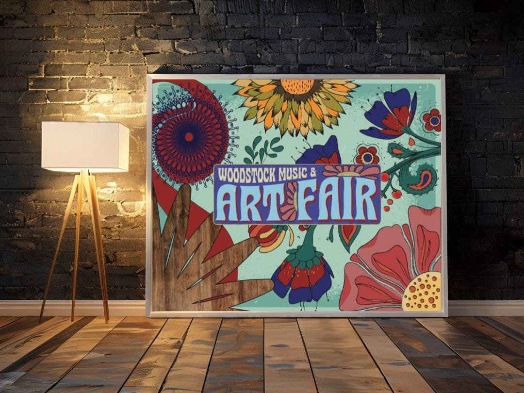Retro Woodstock Music and Art Fair Digital Download Printable Wall Art ...