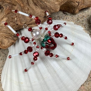 Red Strawberry Keep a Dream Spider Prayer Box Locket Christmas Spider ...