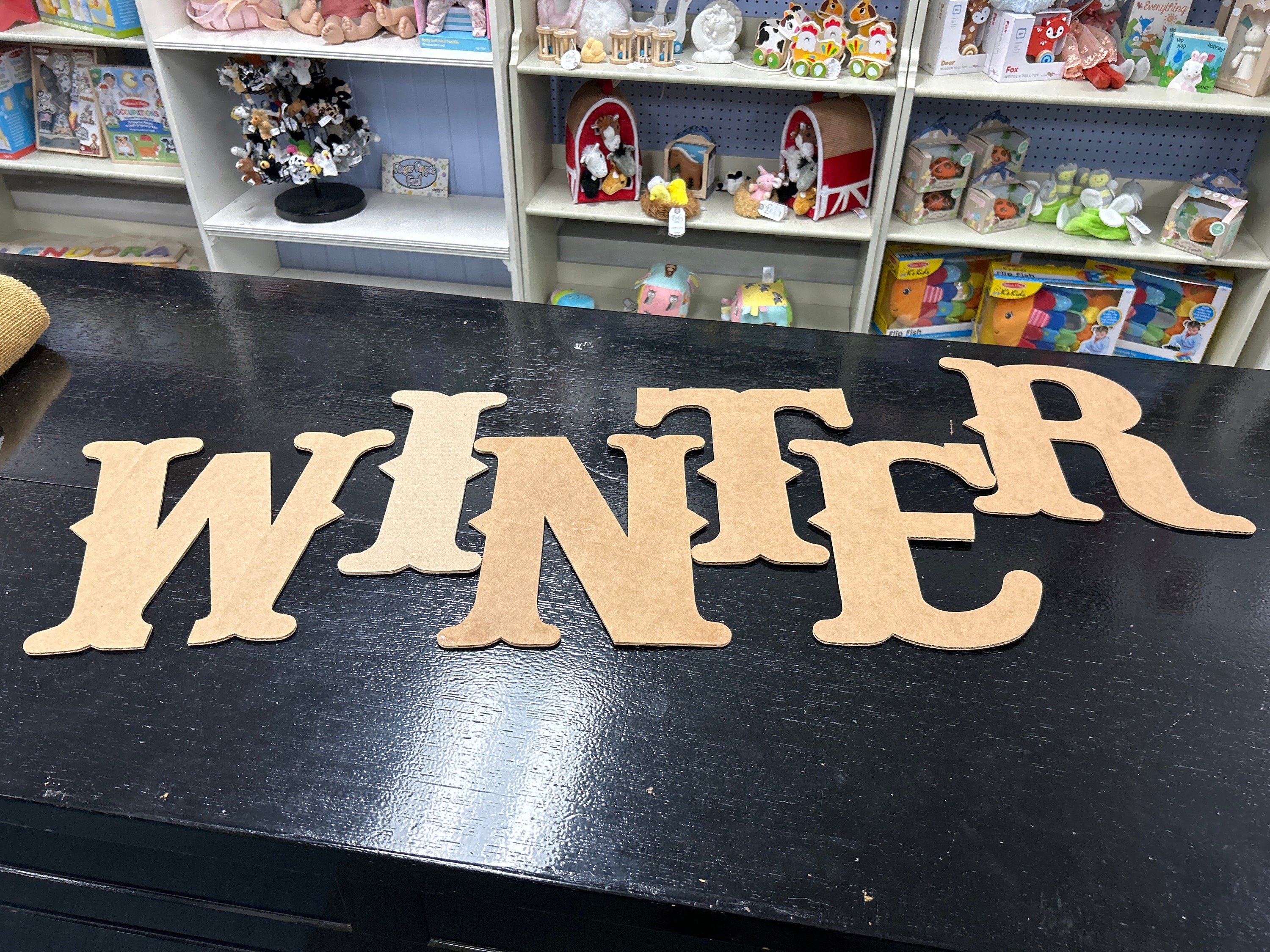Winter in Recycled Cardboard Letters - Etsy