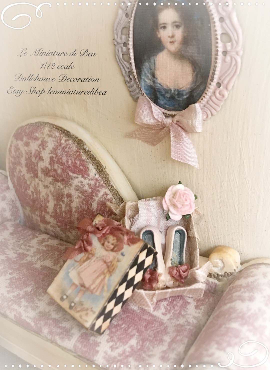 1/12 Victorian Style Box With Girl Shoes Hand Made by Bea - Etsy