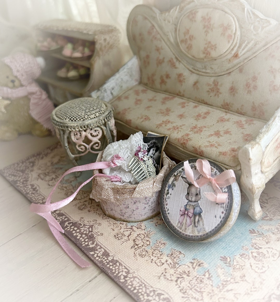 1/12 Victorian Style Storage Box for Dollshouse Decoration Hand Madr by ...