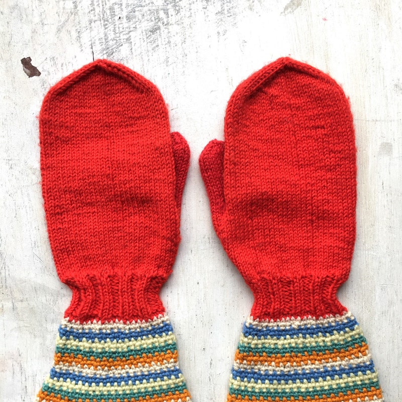 Red Mittens - Etsy