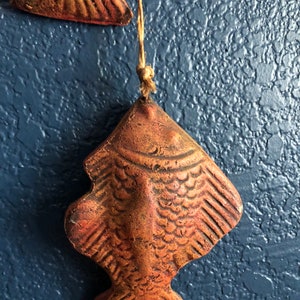 Vintage Mexican Terra Cotta Hanging Fish Sculpture Terra Cotta Wind ...