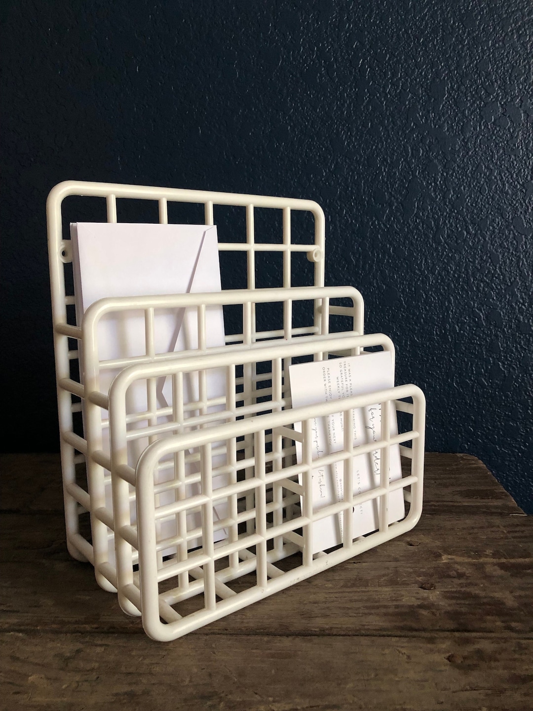 1980’s Yaffa White Mini Catchall Letter Holder Plastic Organizer ...