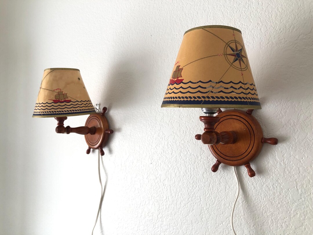 Hanging Sailor/ship Lamps, Decorative Shade, Set of Two, Table Lamp ...