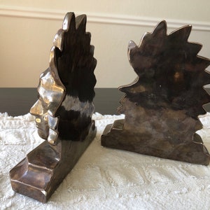 Gold/bronze Metallic Finish Indian Head Bookends Vintage Indian Head ...