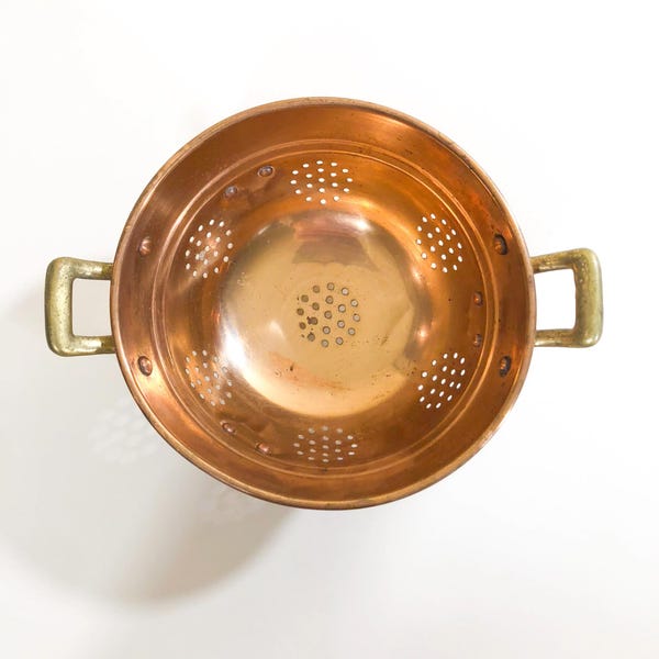 Copper Colander - Etsy
