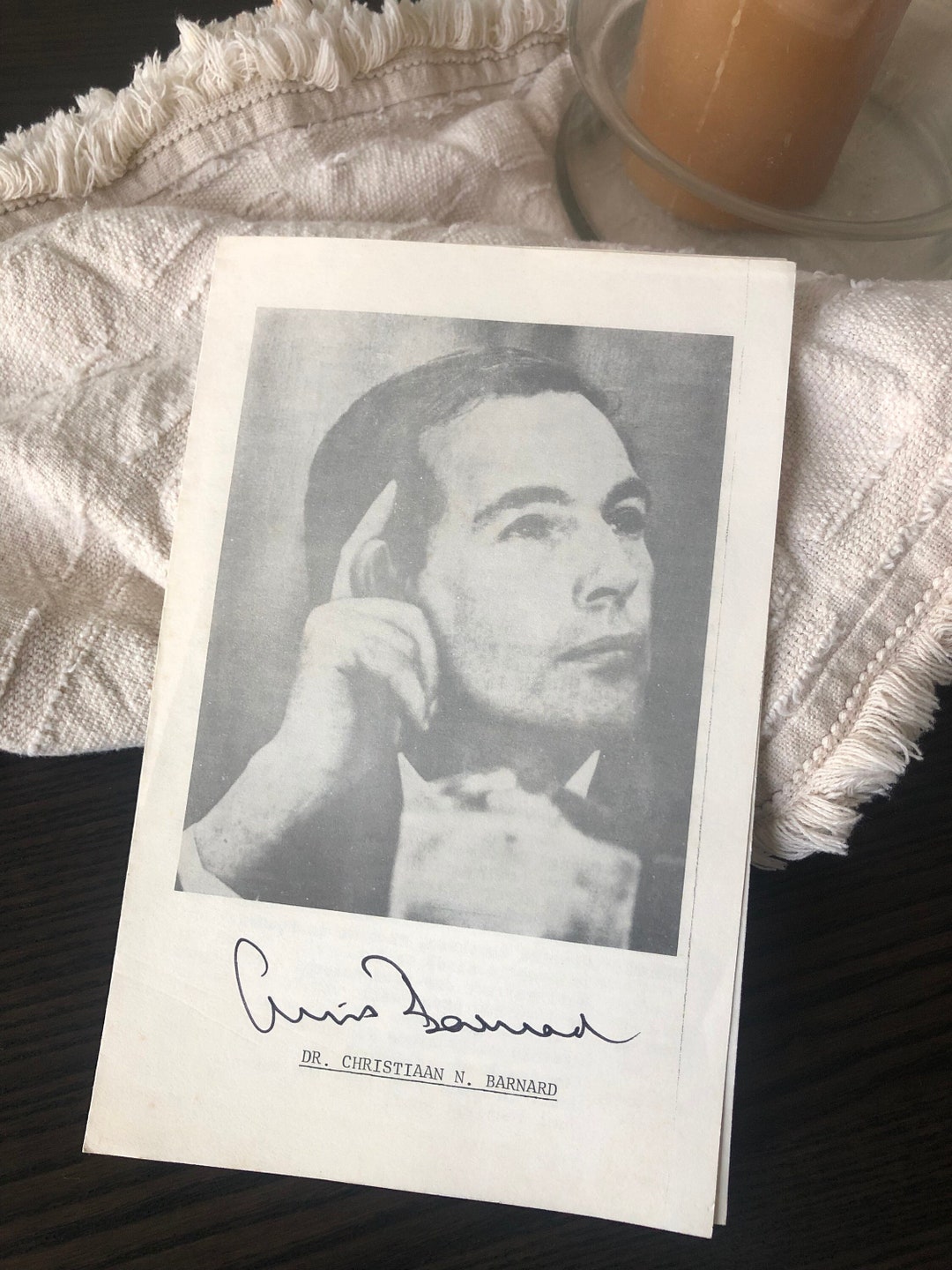 Medical Ephemera Signature of Dr. Christiaan N. Barnard First Doctor to ...