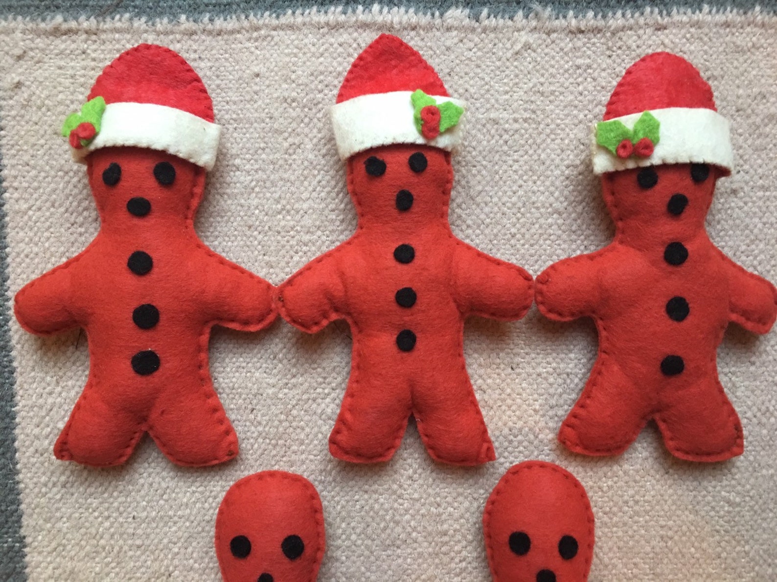 Handmade Gingerbread Men Set of Five Gingerbread Men With - Etsy