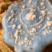Blue Salloped Incolay Stone Box Intricate, Angels Pattern, Cherubs ...