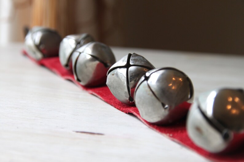 Vintage Sleigh Bells Silver Bells String of Six Christmas - Etsy