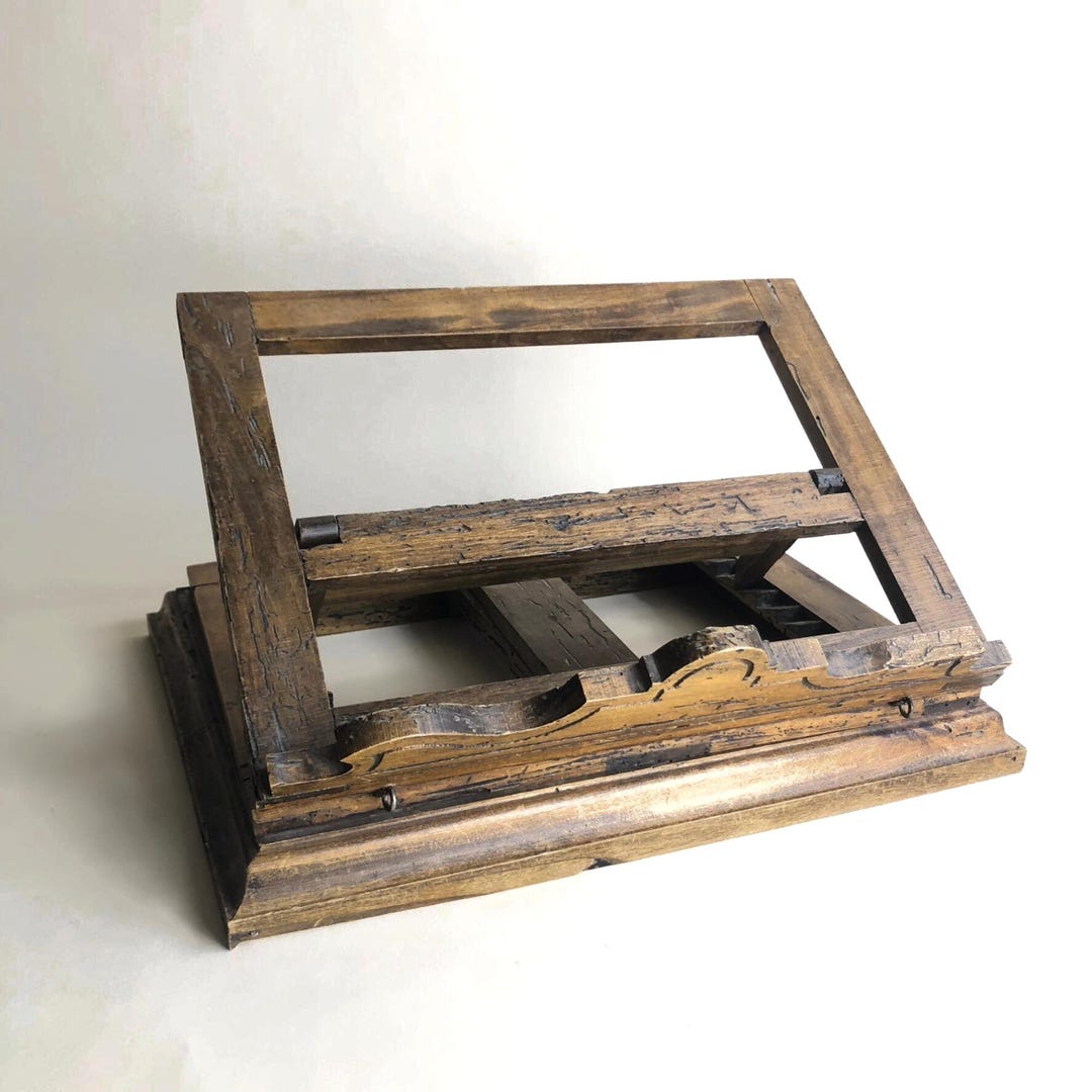 Wooden Book Holder Wood Bookshelf Book Lover Gift Book Club Decor Book ...