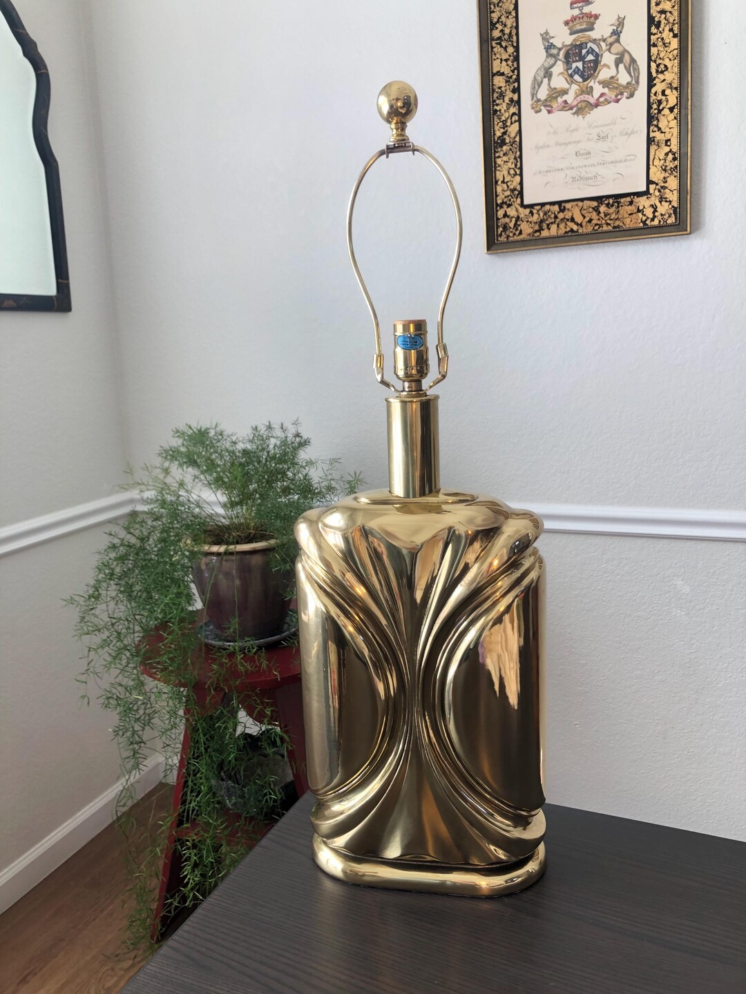 Hollywood Regency Brass Lamp