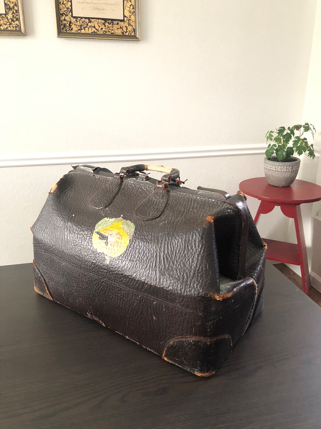 Fabulously Old Medical Doctor Bag/tote Dr Satchel Vintage Leather ...