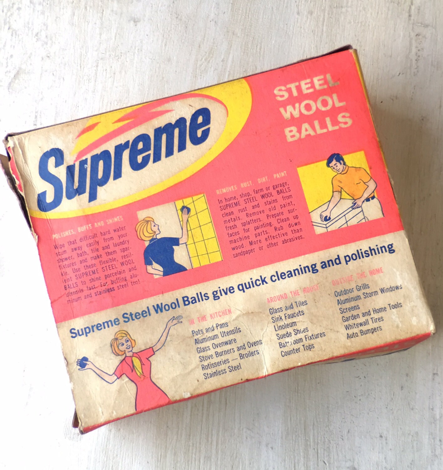 Brillo Supreme Steel Wool Balls in Original Cardboard Box - Etsy