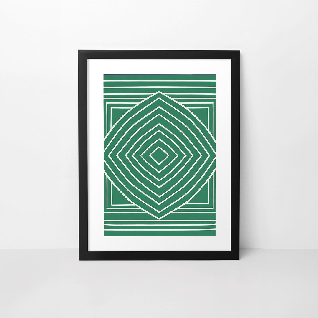 Green Tesseract, Wall Art, Digital Download, Frame TV Art, Geometric ...