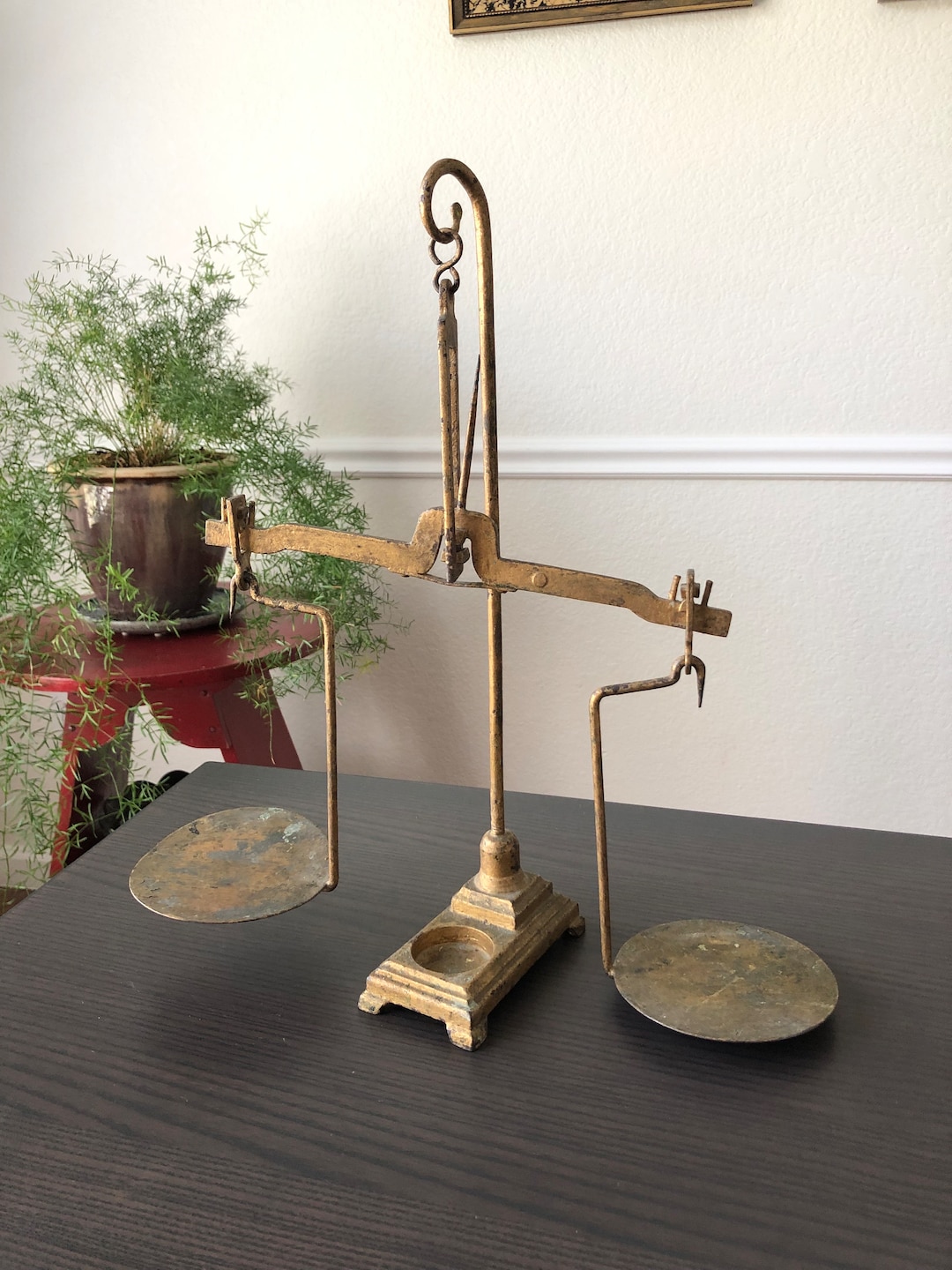 Vintage Metal Balance Scale Rustic Decor, Vintage Display Piece, Aged ...