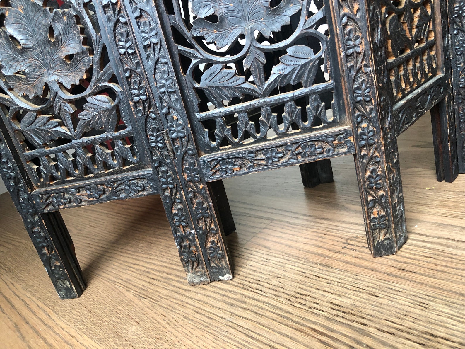 Carved Wood Side Table Boho Decor Table Decor Folding Table Indian ...