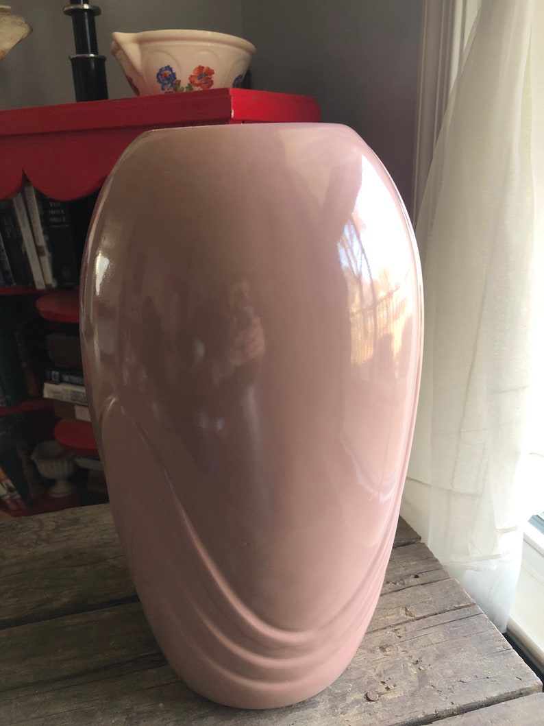1980's Pink Ceramic Vase Mod Blush Pink/peach Vase - Etsy