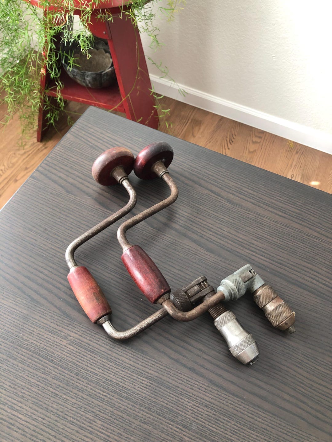 Large Hand Crank Screwdrivers, Brown, Hand Drill, Ratcheting Drill ...