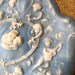 Blue Salloped Incolay Stone Box Intricate, Angels Pattern, Cherubs ...