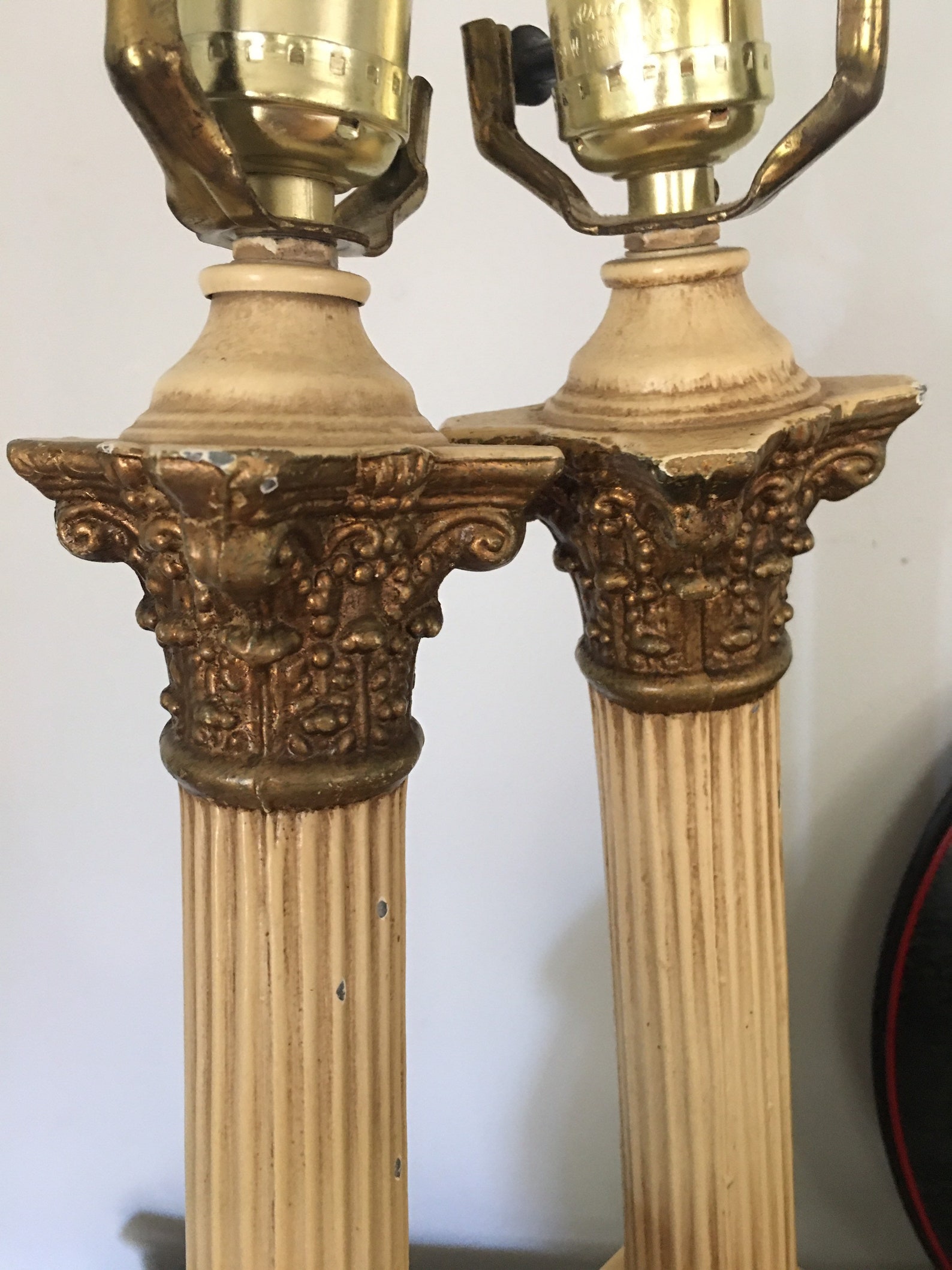 Pair of Plaster Corinthian Column Lamps Greek Roman Ionic - Etsy