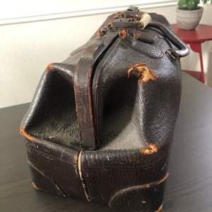 Vintage Doctor Bag Vintage Leather Bag Apothecary Vintage Medicine Bag ...