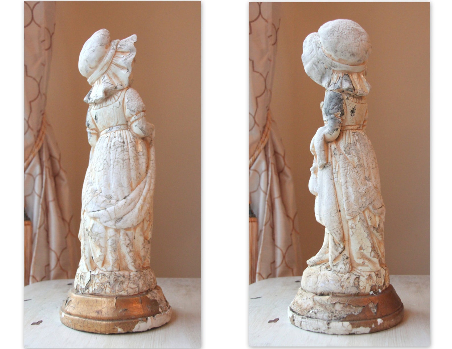 Jaru Little Girl Statue Little Lady Plaster/chalkware Girl - Etsy