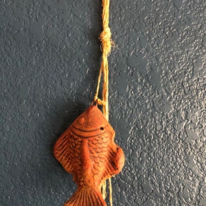 Vintage Mexican Terra Cotta Hanging Fish Sculpture Terra Cotta Wind ...