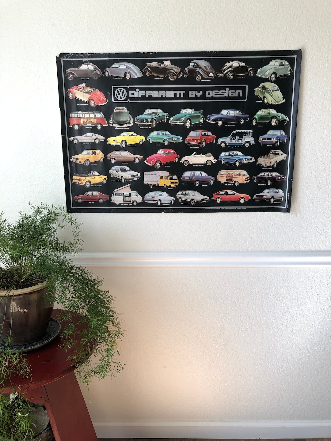 Vintage Volkswagen Different by Design Poster, Volkswagen Evolution ...