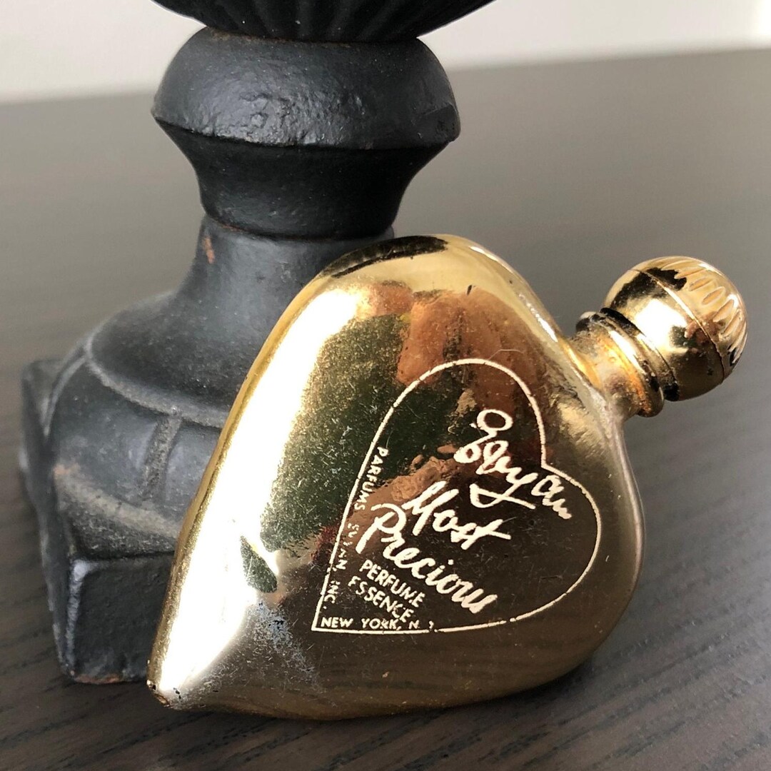 Vintage Evyan Heartshaped Perfume Bottle Vintage Vanity Luxury Golden ...